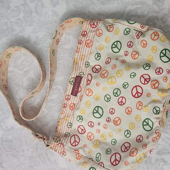 bungalow 360 | Bags | Bungalow 36 Peace Sign Boho Shoulder Bag Red ...
